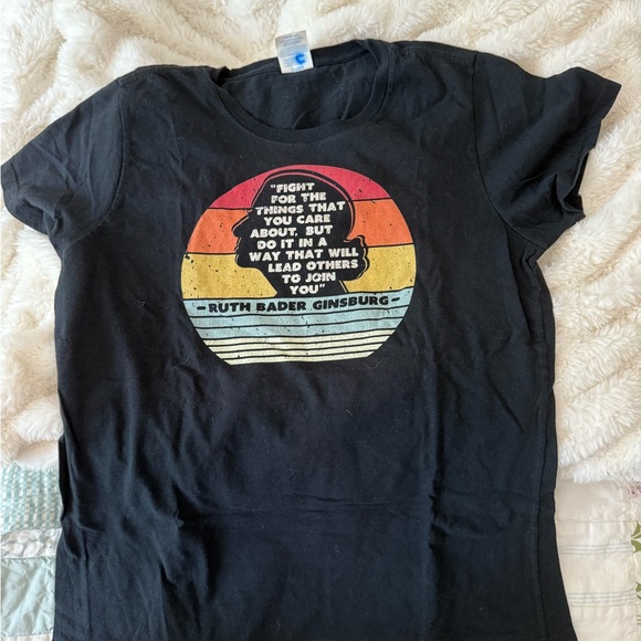 Tops | Black Graphic Tee With Inspirational Quote | Poshmark